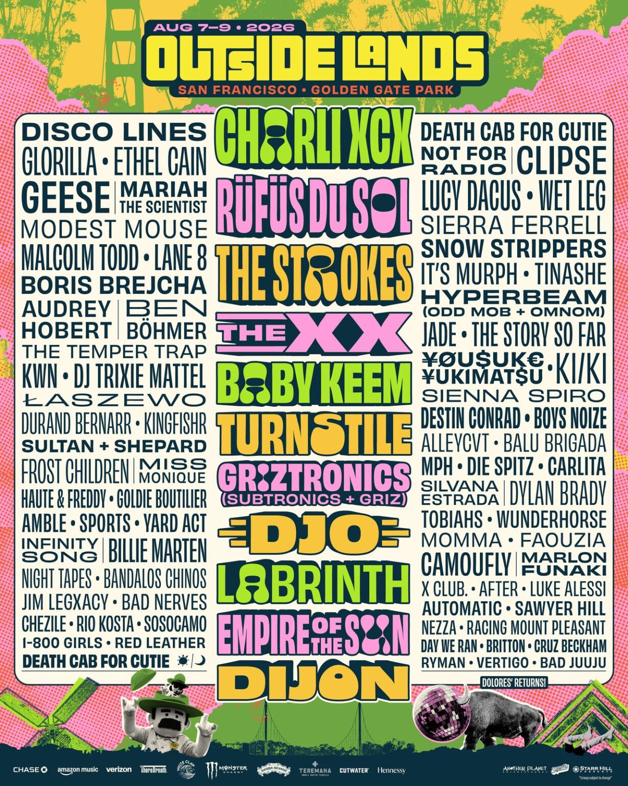 Outside Lands 2026 Lineup Announced - IMPOSE Magazine